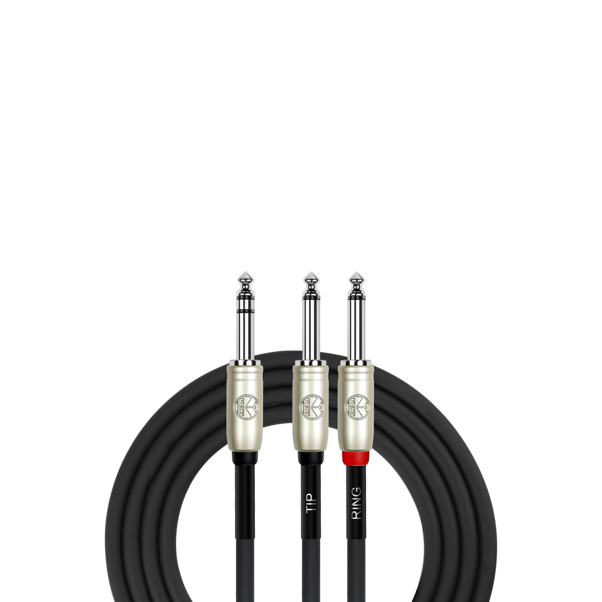 Kirlin Cable Y-336PR-03 - 3-Feet - 1/4-Inch Stereo Plug to Dual 1/4-Inch Mono Plug Y-Cable