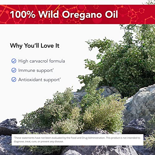 Physician's Strength OregaWild Extra Strength - 30 mL - High Carvacrol Formula - 100% Wild Oregano Oil - 432 Servings