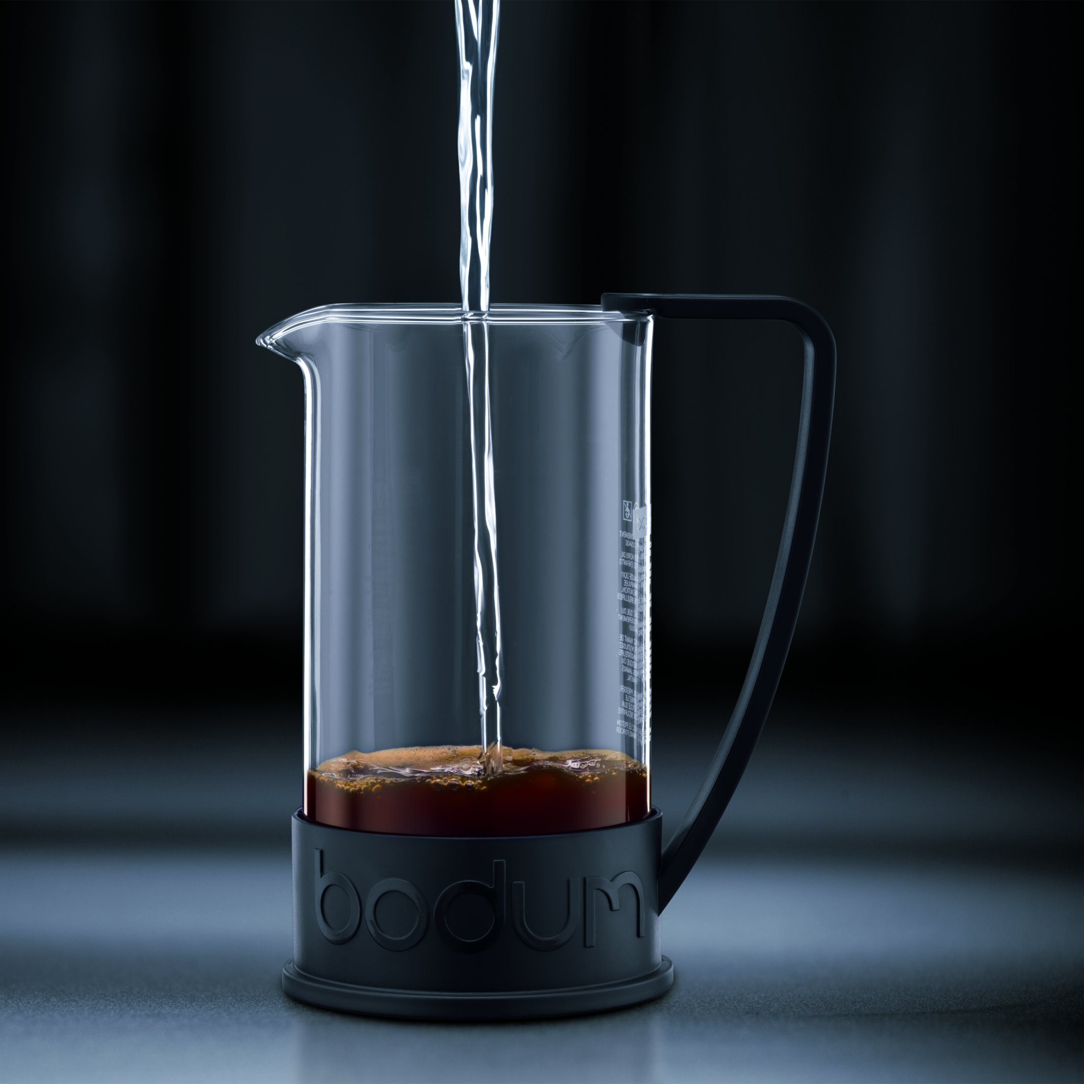 Bodum Bistro Electric Water Kettle (17 Ounce) and Brazil French Press Coffee and Tea Maker (12 Ounce), Black