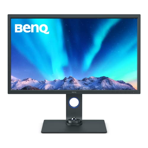BenQ SW321C Photo Video Editing Monitor 32" 4K UHD | 99% AdobeRGB,100% sRGB,95% P3 | IPS | Hardware Calibrated | 16 bit 3D LUT | DeltaE ≤2 | Uniformity | HLG | AQCOLOR | Ergonomic | USB-C(60W) , Black