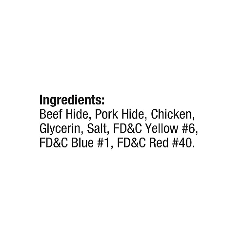 Good'N'Fun Triple Flavored Rawhide Twists For Dogs, 35 Count,Chicken,0.14 pounds