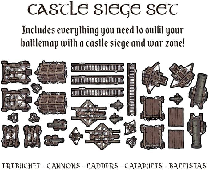 Geek Tank Games Tabletop Tokens: Castle Siege Set