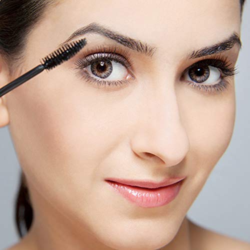 Benvo 4 Pcs 10ml Empty Mascara Tubes with Eyelash Wand Eyelash Cream Container with 4 Transfer Pipettes and 4 Funnels 4 Rubber Inserts for Castor Oil Brow Growth Serum DIY Cosmetics