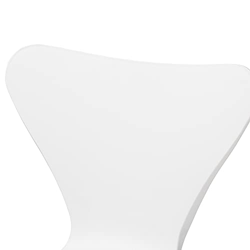 Baxton Studio Jaden Modern and Contemporary White Plastic and Black Metal 4-Piece Dining Chair Set
