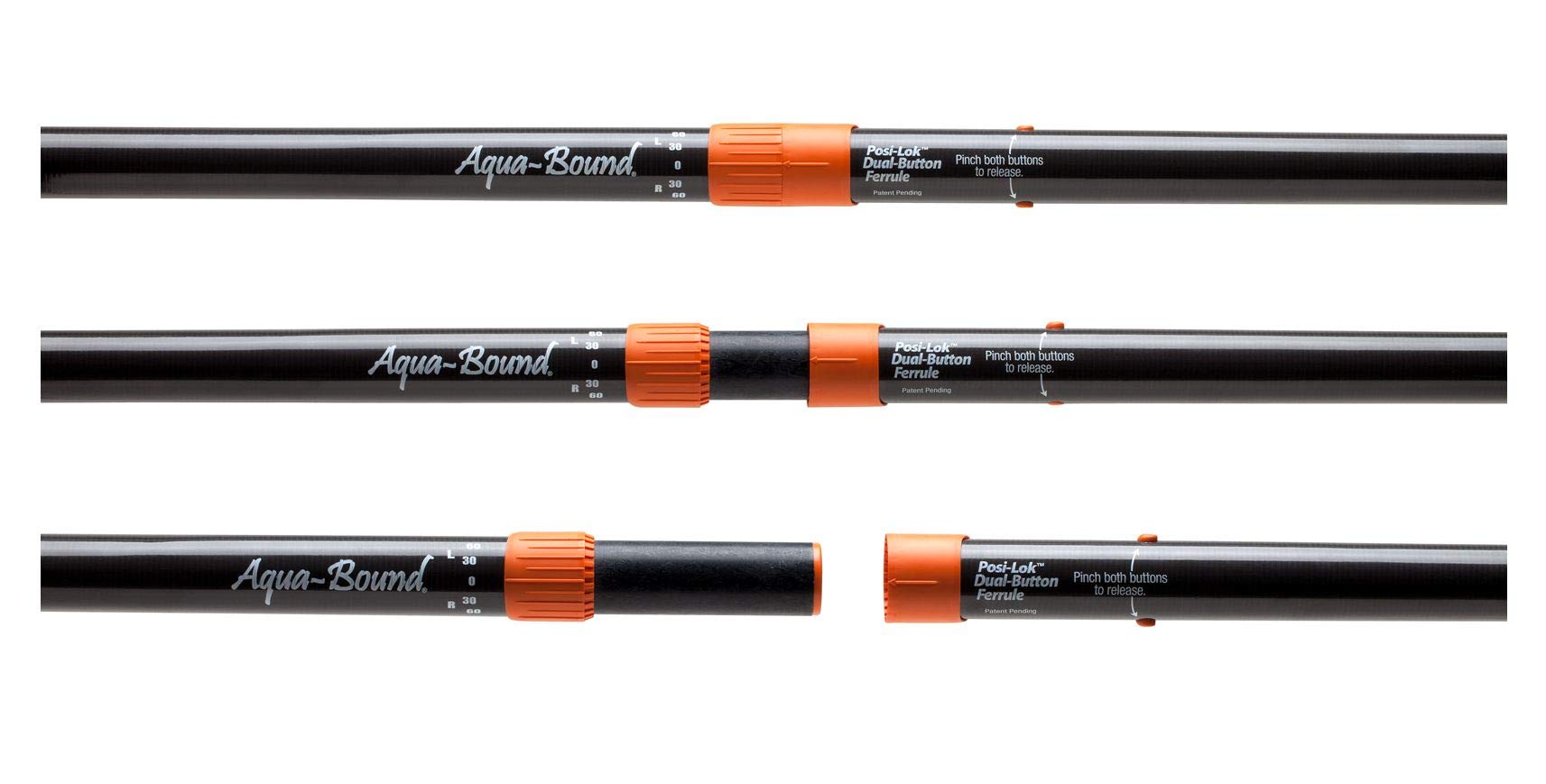 AQUA BOUND Aquabound Mantaray Carbon Black CR Blade/Posi-Lok Carbon Shaft 4pc, 220 cm (Discontinued)