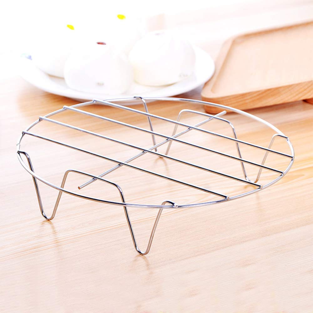 Cooking Rack Round, 9-Inch Stainless Steel Round Rack for cooking Cooling Steaming Baking, Fit Air Fryer Stockpot Instant Pot Pressure Cooker, 2 PACK -Oven & Dishwasher Safe