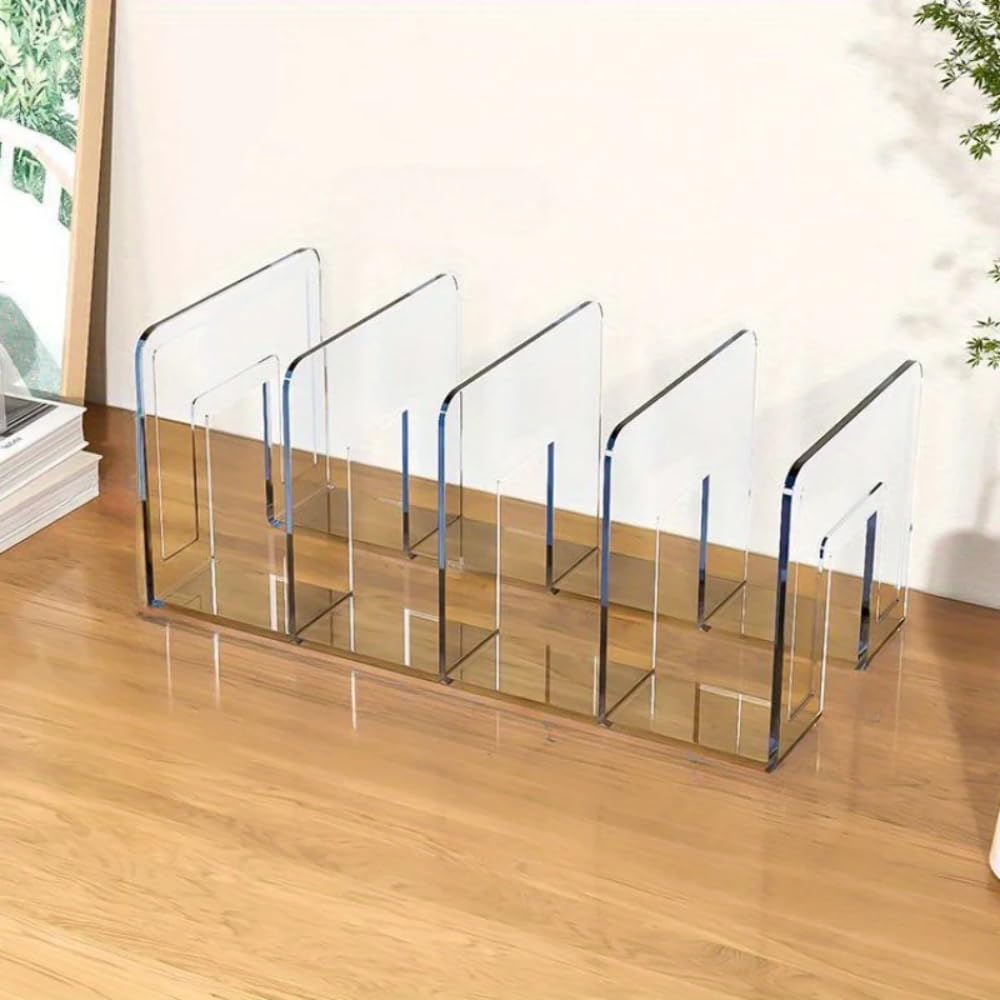 Clear Closet Bag Storage Dividers Rack, Detachable Cupboard Shelf, Acrylic Shelf Dividers, Purse Storage Organizer, Handbag Display Stand, Desk File Sorter Stand Holder Bookshelf