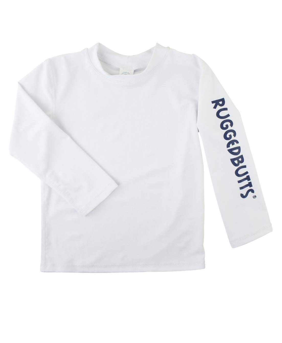 RUGGEDBUTTS® Baby/Toddler Boys White Long Sleeve Rash Guard - 18-24m