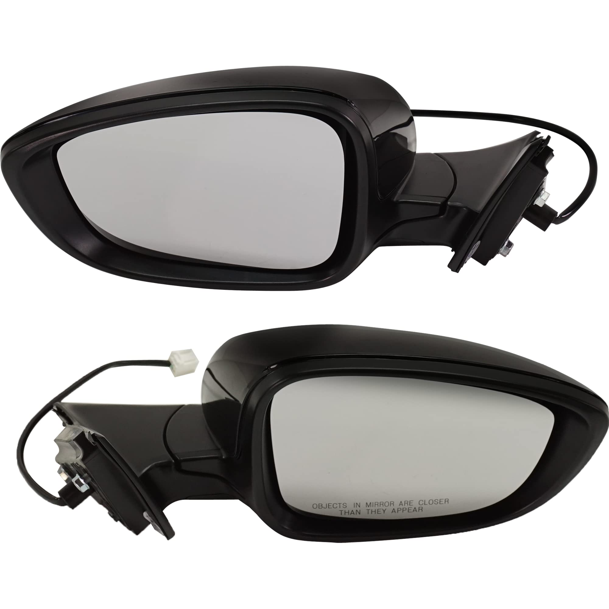 Kool Vue Driver & Passenger Side Power Non-Heated Mirrors for Honda Accord 2018-2022 Without Signal Light & Blind Spot Monitor Paintable