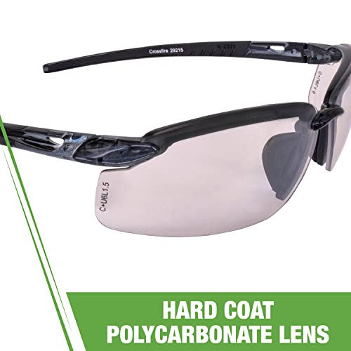 Crossfire 29215 Safety Glasses, One Size, Indoor/Outdoor Lens