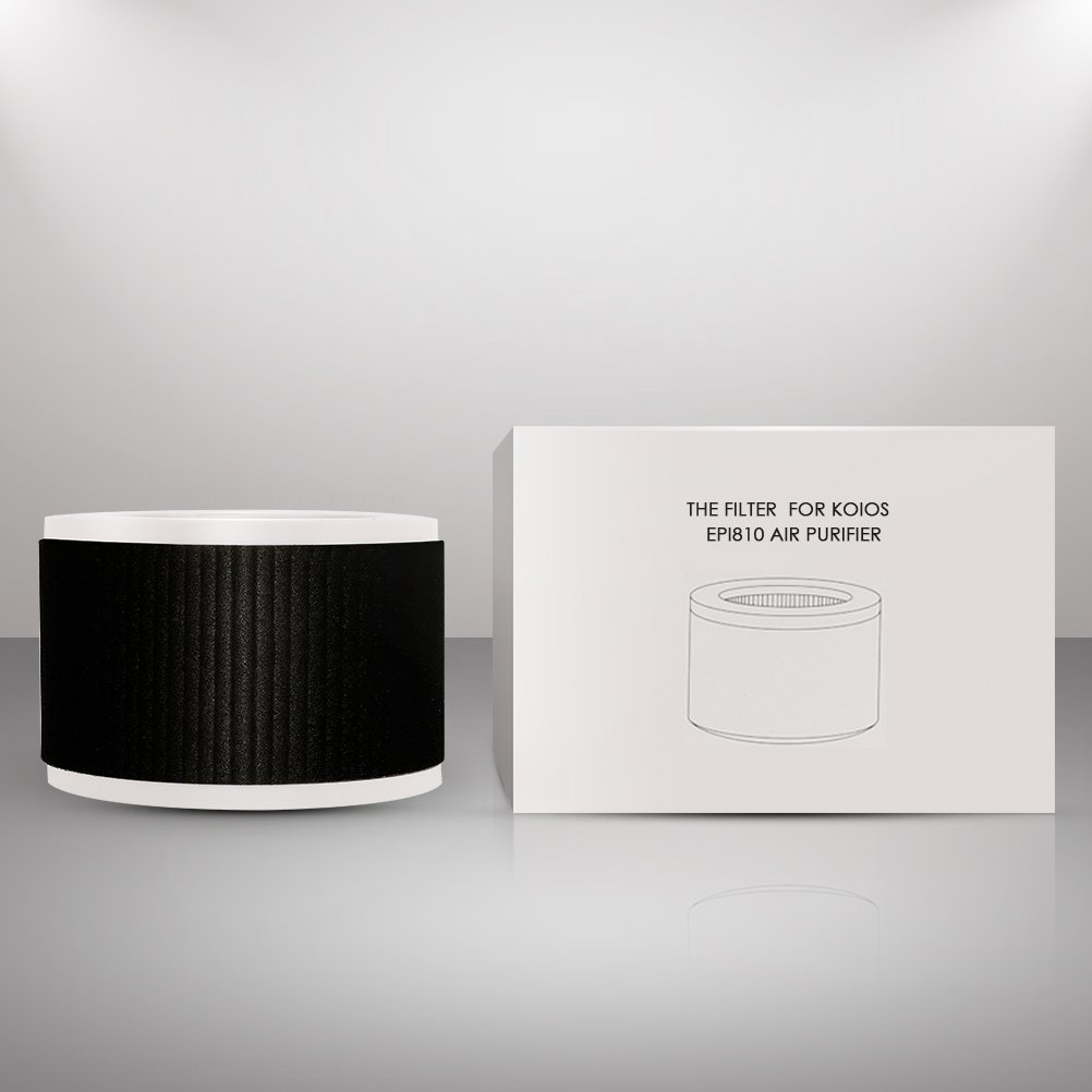 KOIOS H13 True HEPA Filter Air Purifiers for Desktop Office Car Pets with USB Cable, Small Air Cleaner, Night Light, Timer, Remove Smoke, Dust, Odors, Pollen