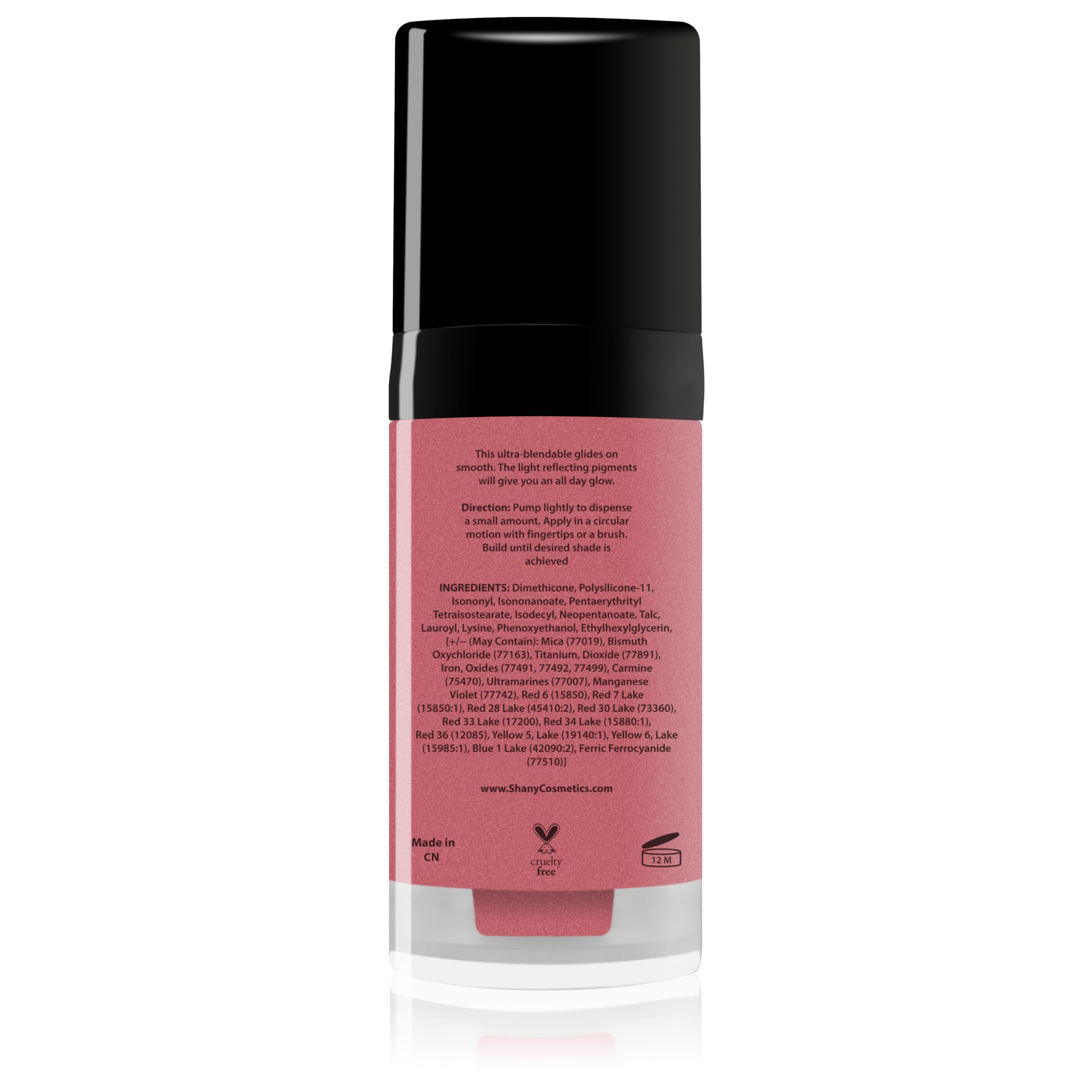 SHANY Paraben Free HD Liquid Cream Blush - Creamy & Blendable Color - PURE JOY