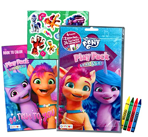 Bendon My Little Pony Coloring Book and Activity Play Packs Set
