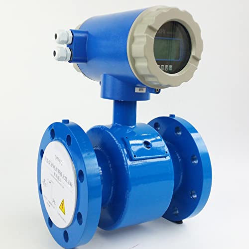 CIXIFM DN200 8 Inch Inline Water Flow Meter 24V Magnetic Flow Meter 8 in for Pool Electromagnetic Flow Sensor PTFE Wastewater Flow Transmitter Liquid Tap Water Flow Measurement (DN200 60~1000m3/h)