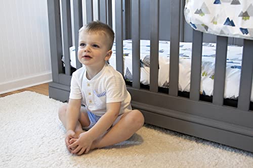 Standard Microfiber Fitted Crib Sheets for Baby Girl, Baby Boy, and Neutral, 2 Pack Crib Sheets Crib Essentials for Baby 28x52 Crib Sheets (Bears & Mountains)