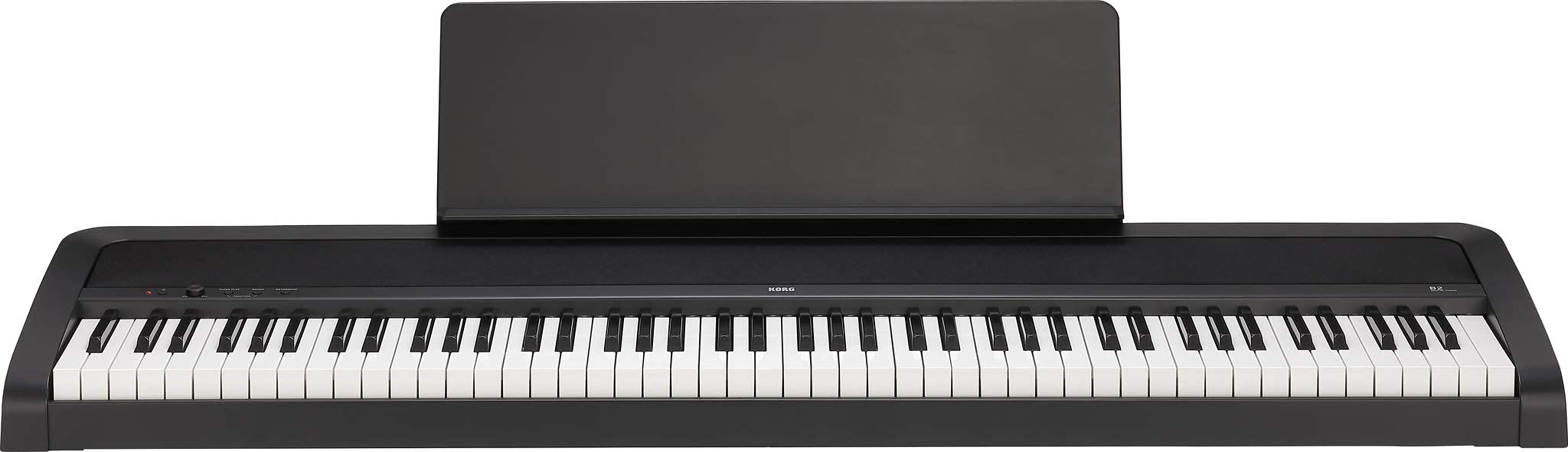 Korg B2 Portable Digital Piano with 88-Key Full Size Weighted Keyboard, Built-in Speakers, Music Stand, Sustain Pedal, and Power Supply (B2BK) (Renewed)