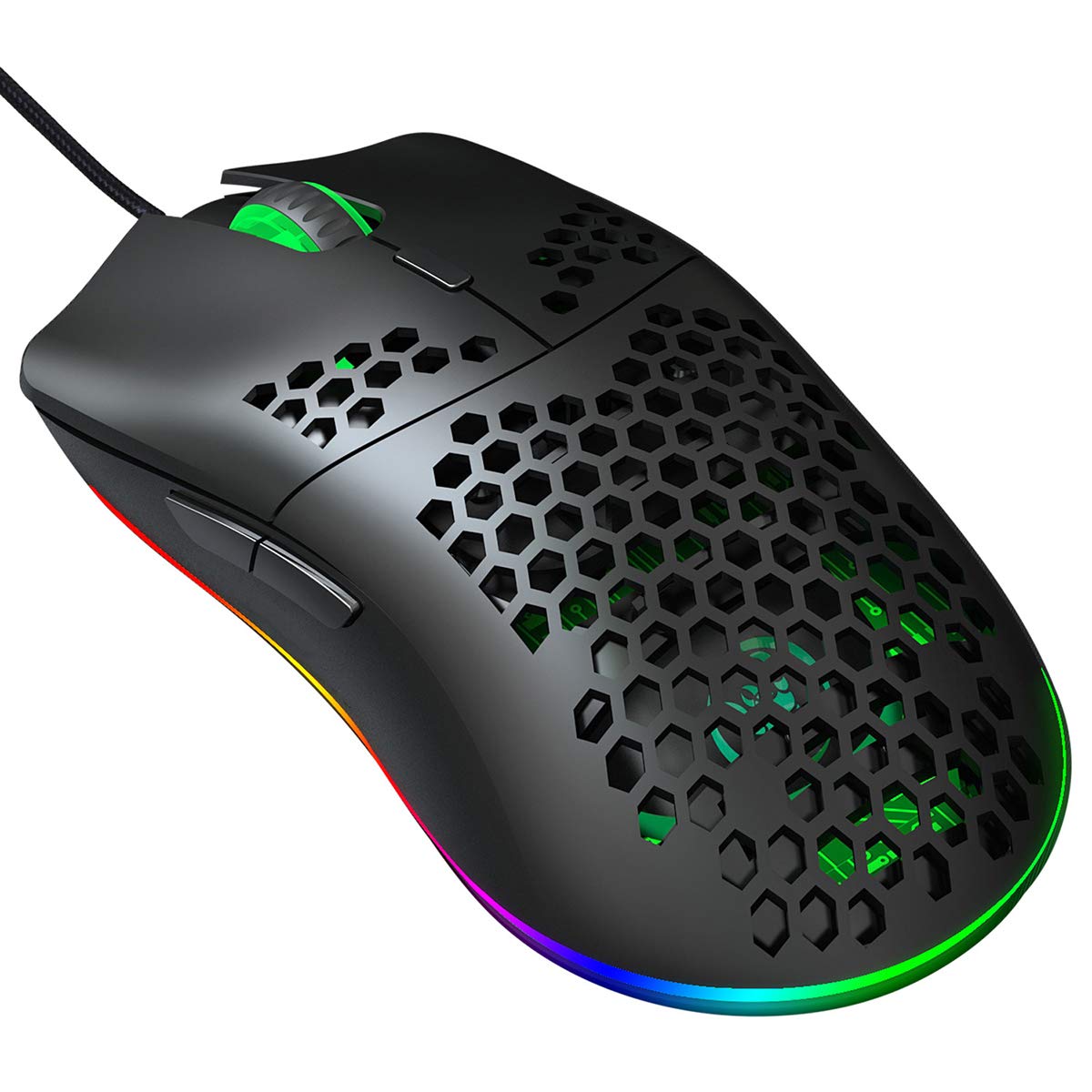 Gojiny Wired Gaming Mouse, USB Wired Gaming Mouse 6- Key Macro Programming Mouse 6400DPI Gaming Mouse for PC Laptop Desktop