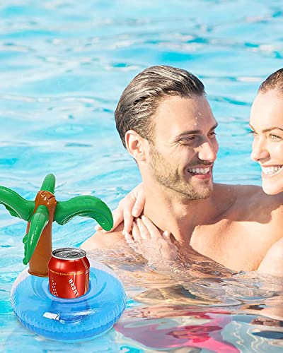 CPTC Floating Drink Cup Holder for Pool,10 Pack Inflatable Drink Holder Drink Floats Drink floaties for Swimming Pool Party