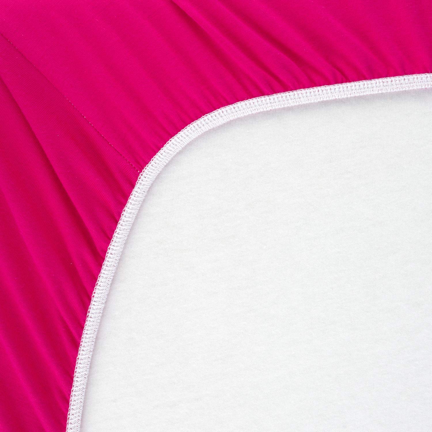 SheetWorld Fitted 100% Cotton Jersey Pack N Play Sheet Fits Graco 27 x 39, Hot Pink, Made in USA