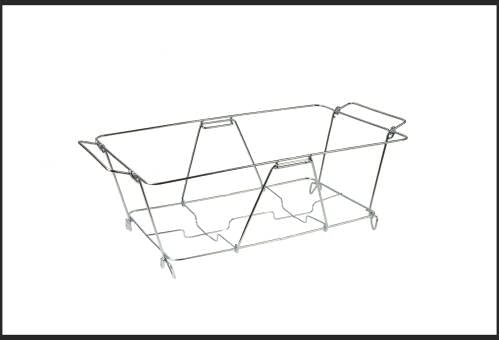 Folding Chafing Food Warmer Wire Rack Chafer Stand Chrome Super Sturdy Foldable Buffet, for use with Disposable Party Accessories