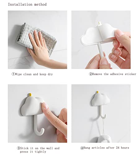 DHDestined Fateful 3 Pcs Adhesive Silicone Stick on Hooks, Multi-Purpose Damage Free Hanging Hooks, Silicone Decoration Hook, Functional Utility Hooks for Kitchen Bathroom Home Office