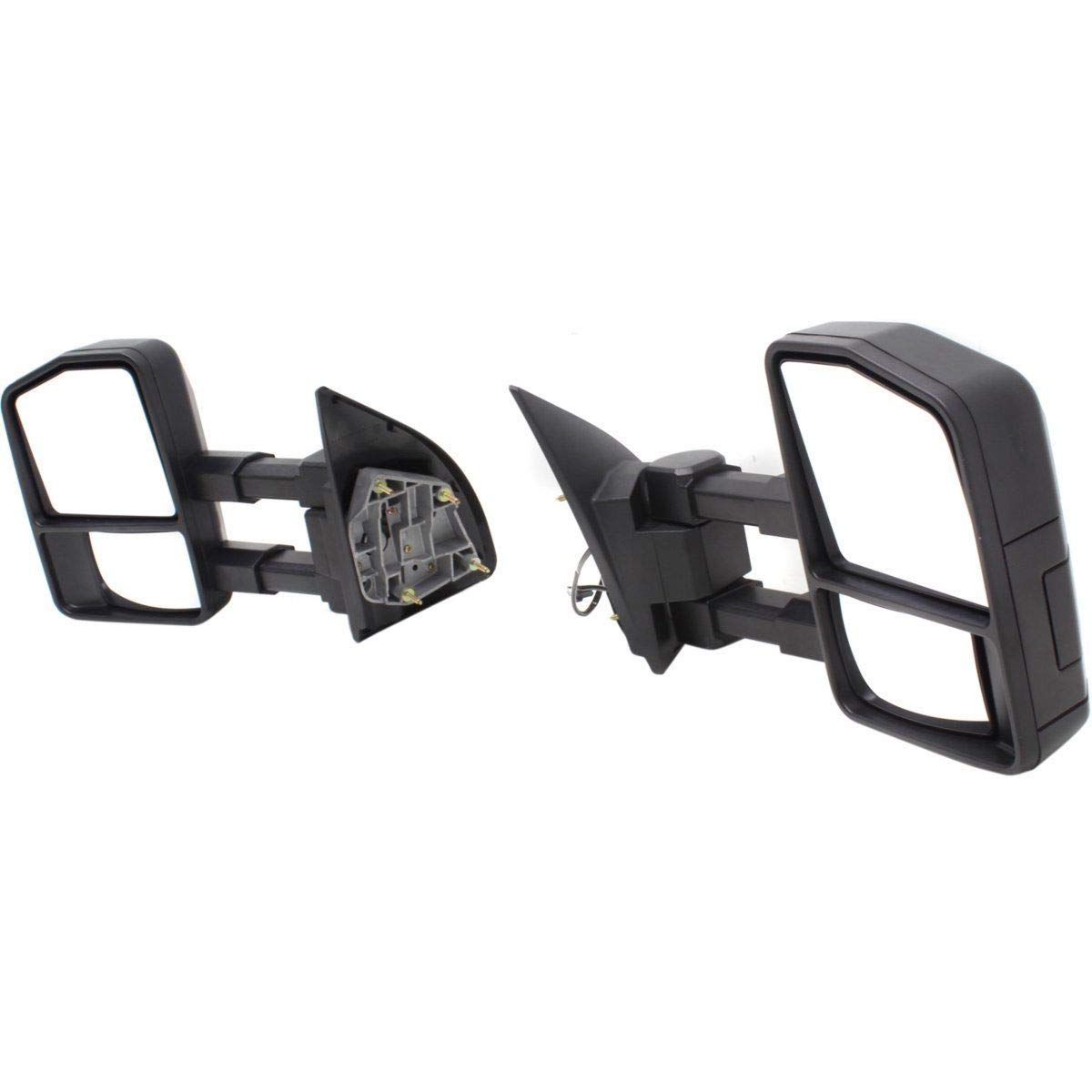 Kool Vue Mirror For 2011-2016 Ford F-250 SD With Temp Sensor Textured Black 2Pc