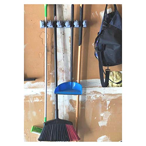 Broom Holder Wall Mounted Commercial Industrial Counter Organizer Garage Hook Tool Mop Dustpan & eBook by OISTRIA