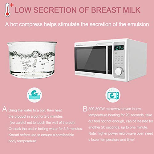 QETRABONE Breast Therapy Pads, Hot Cold Breastfeeding Gel Pads, Breastfeeding Essentials and Postpartum Recovery, Nursing Pain Relief for Mastitis, Engorgement, Reusable, Freezable, Microwavable