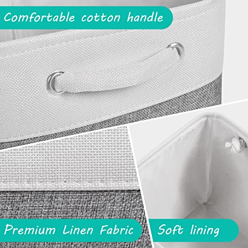 FinishingBo Cube Storage Bins 11” x 11" x 11” Cloth Baskets for Storage with Fabric Handles for Shelf, Closet, Nursery, Office Organizer, Set of 6