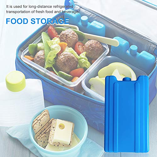 JIANWEI Ice Pack for Lunch Box - 400 ml Lightweight Food Storage Cooler Bag Reusable and Long Lasting Cool Packs Slim Freezer Packs Keep Food Fresh and Cold for Kids Lunch Box(Blue)