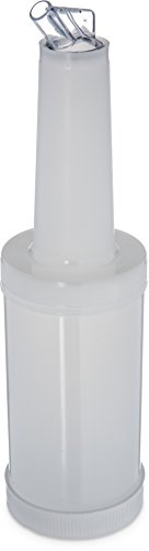 Carlisle FoodService Products Stor N' Pour Complete Quart Bundle Bottles, Lids, Necks, And Spouts for Bar, Kitchen, And Restaurant, Plastic, 1 Quart, Assorted Colors, (Pack of 12)