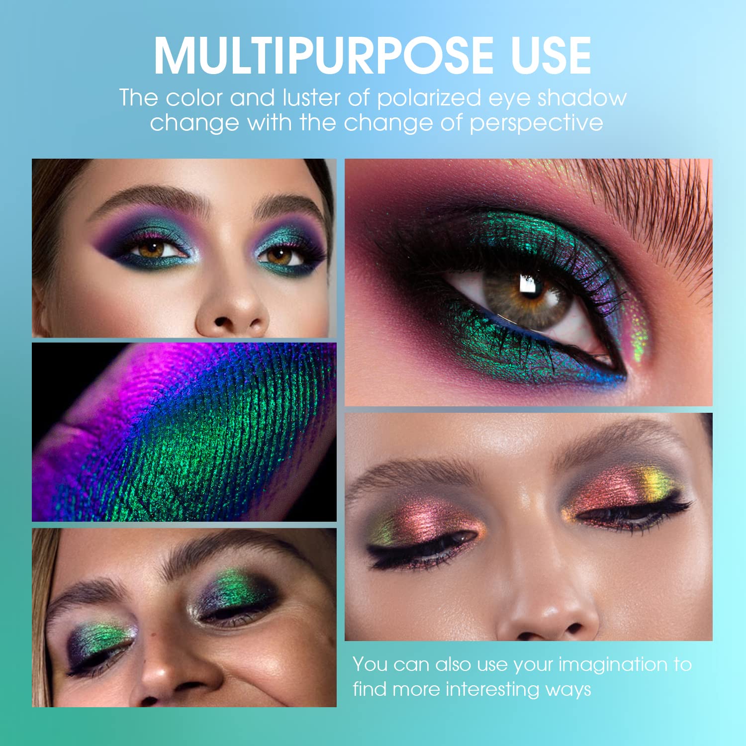 AVIERLL Chameleon Eye shadow Diamond Glitter Liquid Eye shadow Stick Highly pigmented metallic Eye shadow Sparkling gradient Color Long-lasting Makeup all day long (Chameleon Eyeshadow #02)