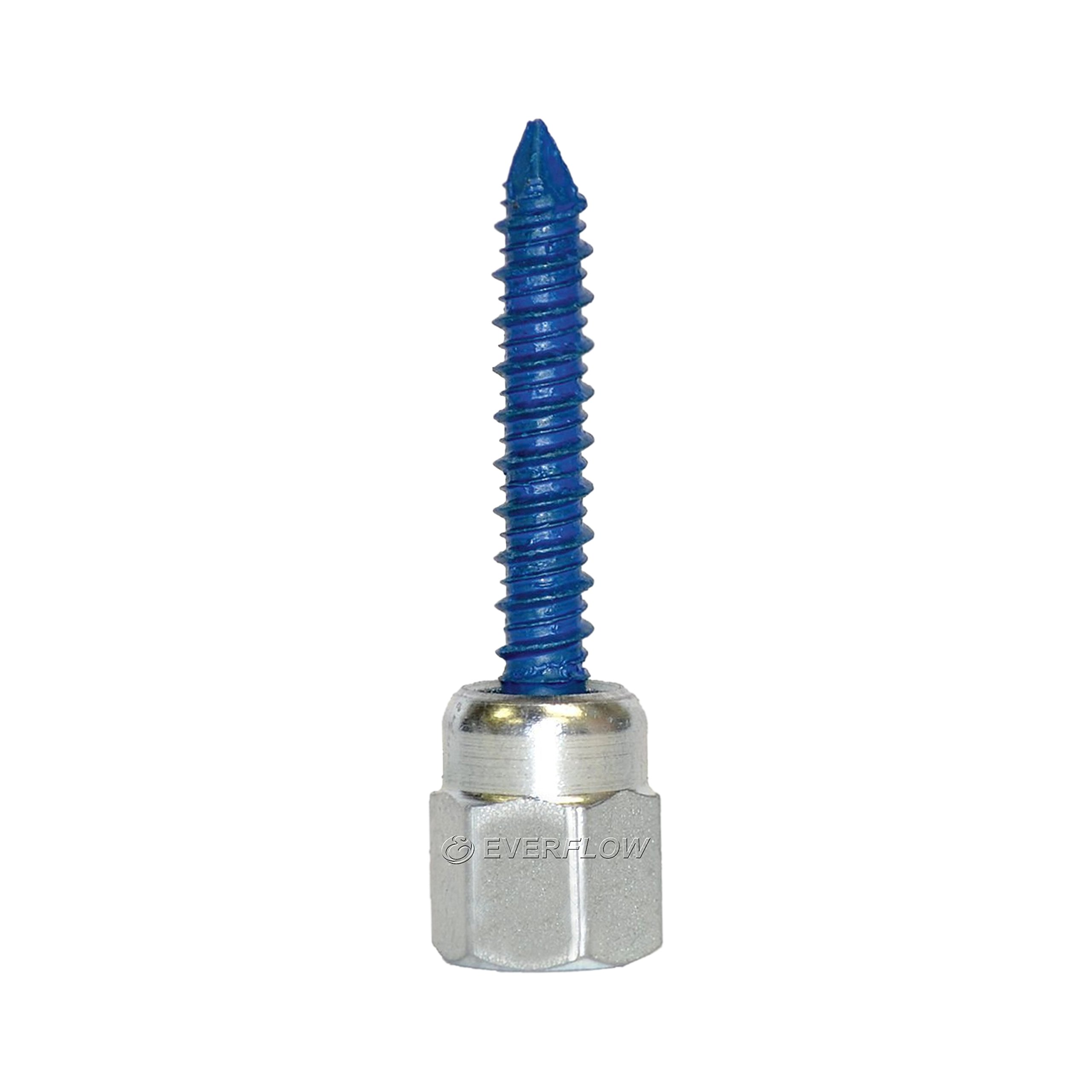 Sammys 8059957-25 Vertical Anchor Super 3/8 in. Threaded Rod Fitting, 5/16 x 1 3/4 in. Screw, Silver and Blue, 25 Piece