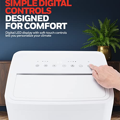 Honeywell 14,500 BTU / 101 Pint Portable Air Conditioner and Dehumidifier, Cools Rooms Up to 700 Sq. Ft., (White)