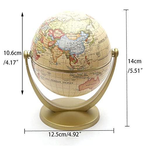 Globe Small Ornament Creative Mini Teacher Display Supplies Bookcase Decor Not Fade Water Proof Teaching Desktop Ornament(White)