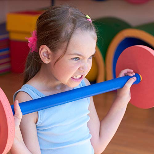 Hey! Play! Toy Bench and Leg Press – Children’s Play Workout Equipment for Beginner Exercise, Weightlifting, Powerlifting - for Boys and Girls, Brown (80-SH-04)