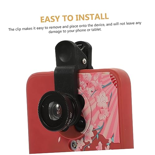 Hemobllo 3pcs Super Smartphone Most Fish Lens, Upgraded of Eye Compatible with s//in Kits Mm Lenes- & - Light Cell Lenses Wide Accessories Compatible with iPhone Angle Lense Lensblack