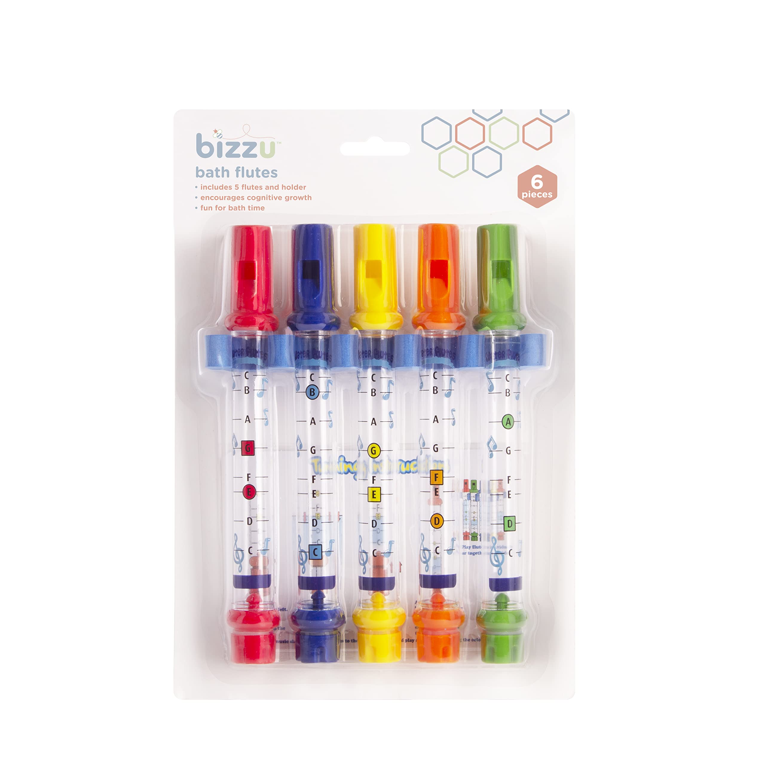 Bizzu Mini Squirt Boat Toys, Fun and Colorful Baby Bath Toys, Interactive Bath Accessory, Set of 6