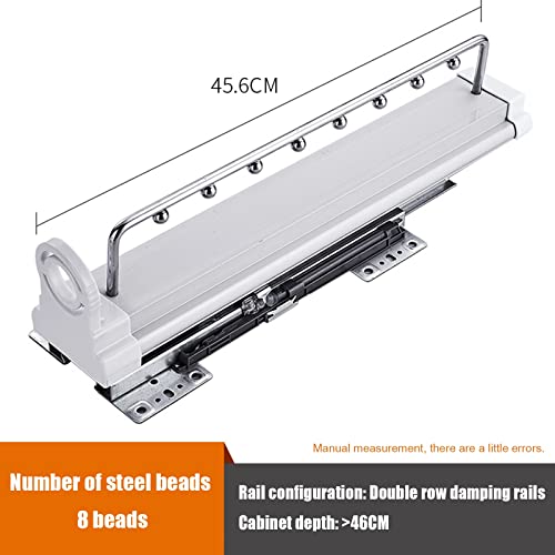 Heavy Duty Retractable Closet Pull Out Rod,Extendable Valet Rod Clothing,Ball Bearing Rail Slide Pull-Out,Hanging Rod for Closet Storage, Laundry Room,5 Pcs Pants Rack