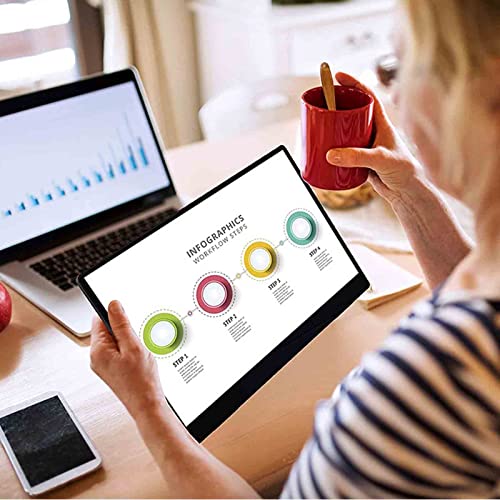 BDT 14-inch Touch Portable Monitor 1920X1080 IPS High-Definition Screen Type-C Direct Connection Device Can Be Connected to Wireless Key Mouse
