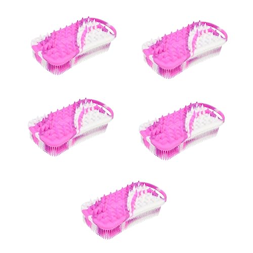 Hemoton 5pcs Bath Massage Brush Silicone Body Brush Body Shampoo Brush Shower Lather Brush Silicone Scalp Massager Head Scalp Brushes Skin Exfoliation Brush Shower Scrubber Shower Scrubber