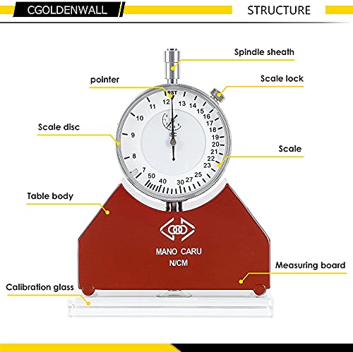 CGOLDENWALL High Precision Silk Screen Printing Tension Meter mesh tension meter Force Meter Tester Newton Tension Meter gauge measurement tool in silk print 7-50N
