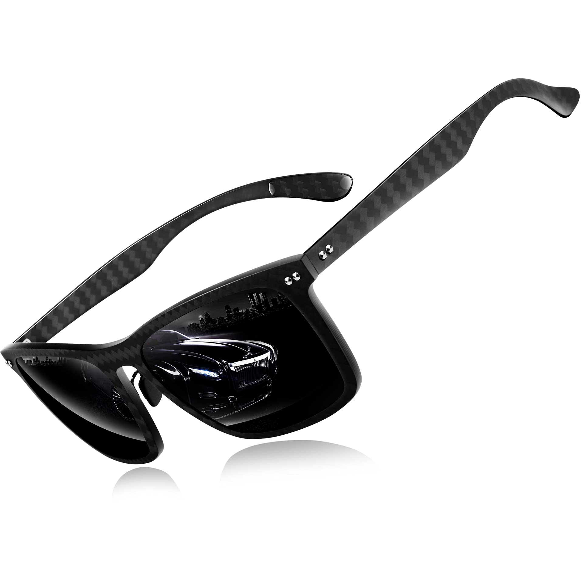 Bircen Polarized Sunglasses for Men UV Protection Carbon Fiber Mens Sunglasses For Driving Fishing
