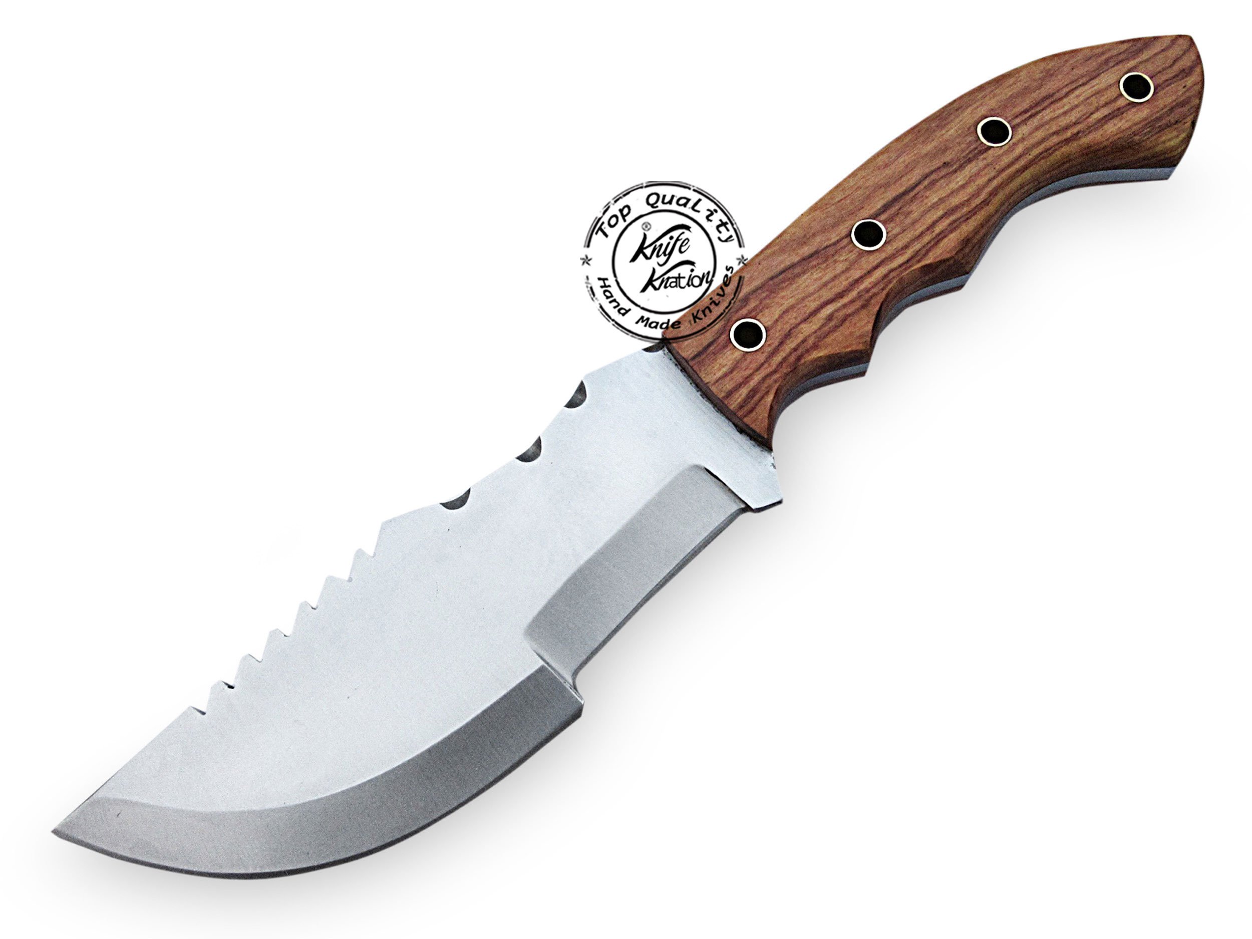 Beautiful Olive Wood Handmade D2 Steel Tracker Hunting Knife Prime Quality