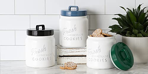 DII Kitchen Accessories Collection Ceramics, Cookie Jar, Blue