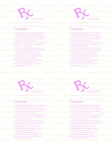 SecurityDocs ULTRA Security Paper - 10 Security Features, Suitable for Prescriptions Pads and All Business Needs, tamper-resistant, COPY Pantograph, 8.5 x 11-24 LB, Medical Blue, 500 Sheets (59219)