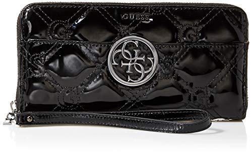 GUESS Kamryn Qltd Ptnt Lrge Zp Arnd, Black