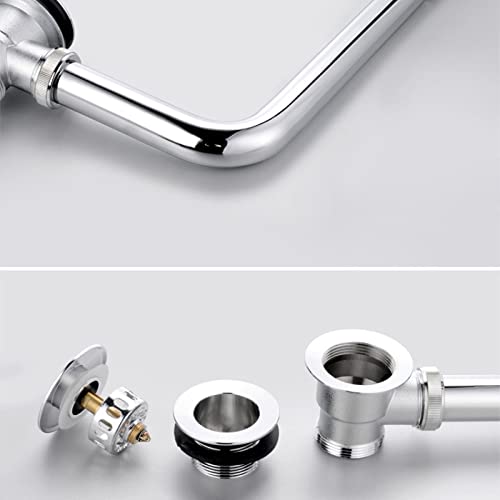 LMMDDP Full Brass Bathroom Bathtub Drainer Push Down Up Hold Bath Waste Drains for Bathing Tub Drain
