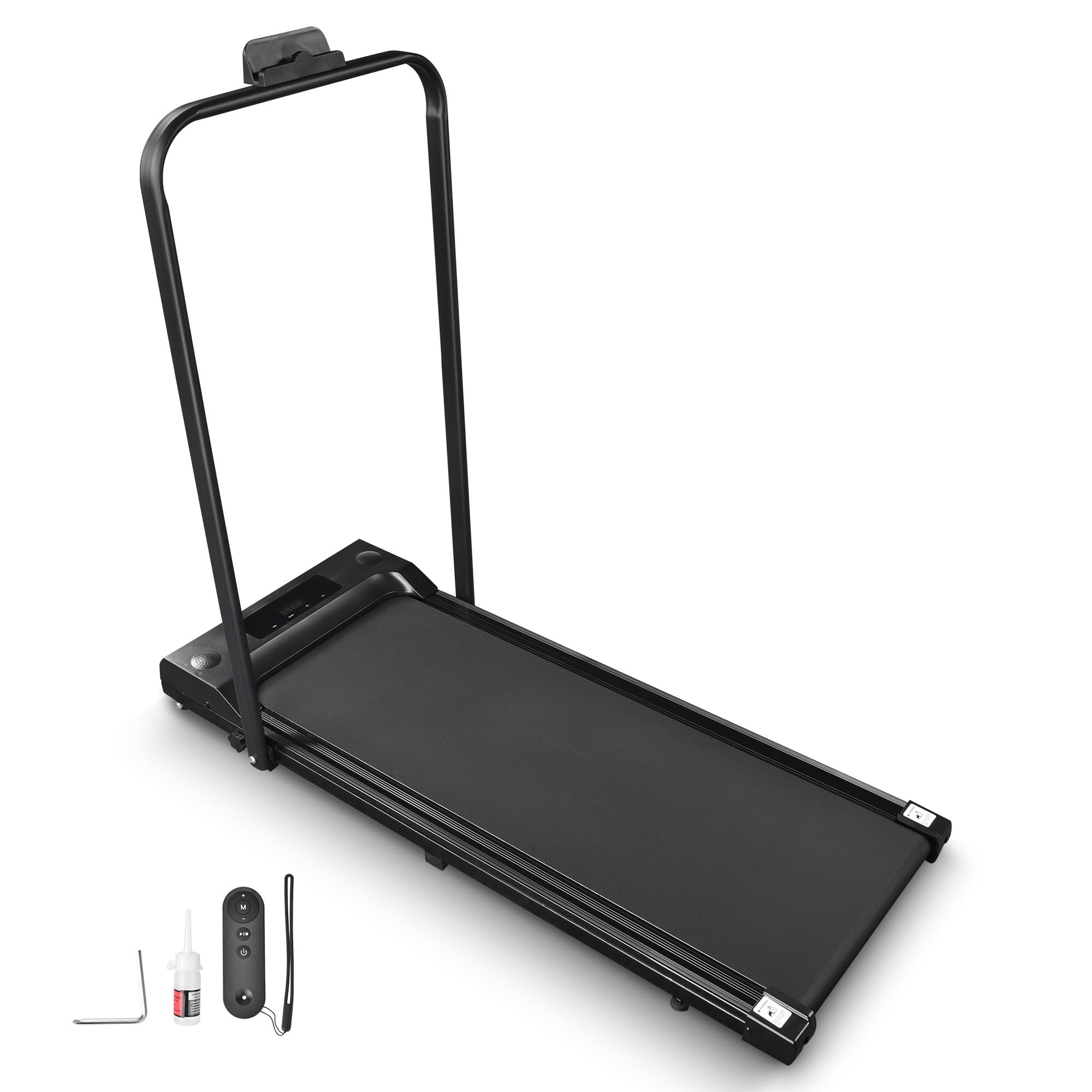 AW Folding Electric Treadmill Running Walking Fitness Machine with LCD Display Speaker for Home Office Gym Exercise Apartment Basement Workout