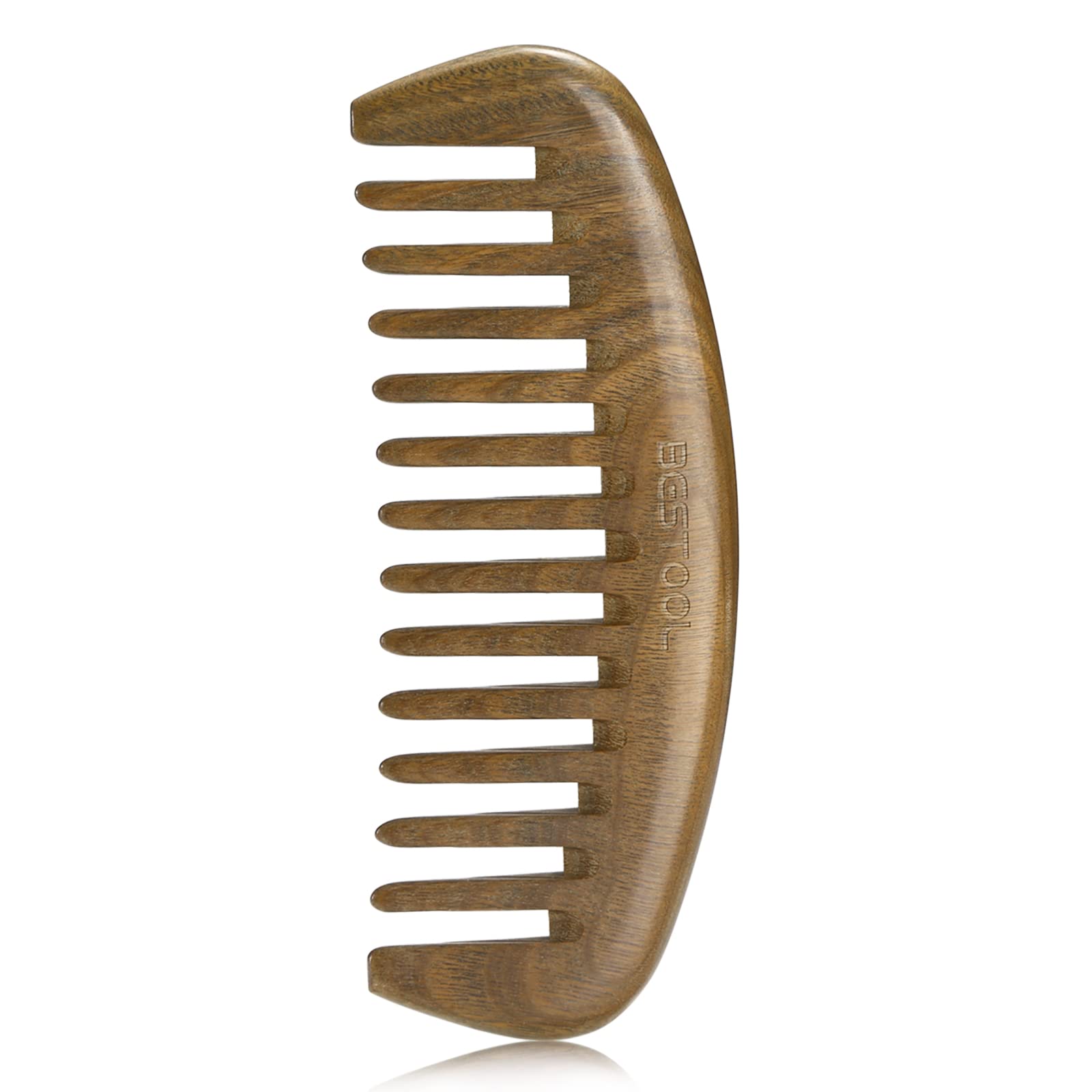 BESTOOL Wide Tooth Comb,Extra Large Sandalwood Wide Tooth Comb 100% Natural Sandalwood Comb Detangler for Curly Long Thick Wet or Dry Hair Anti-static